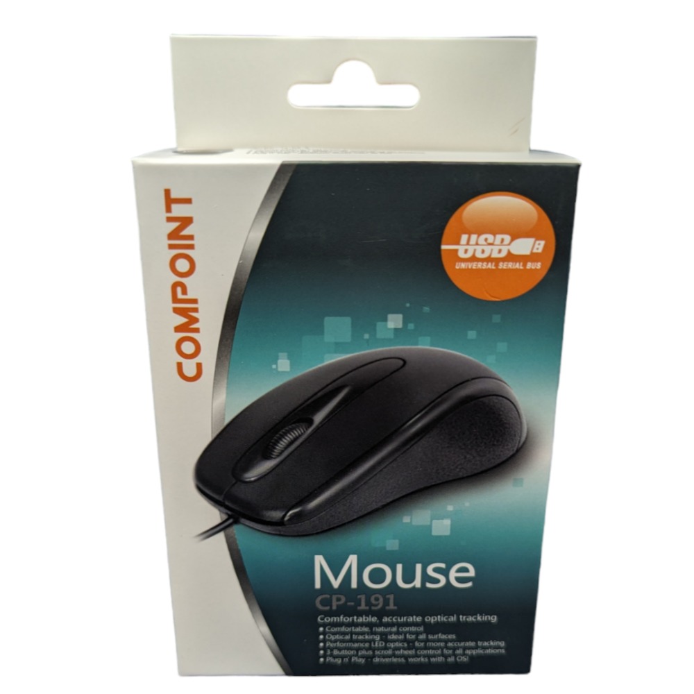 New Compoint CP-191 USB Optical Mouse - Own4Less